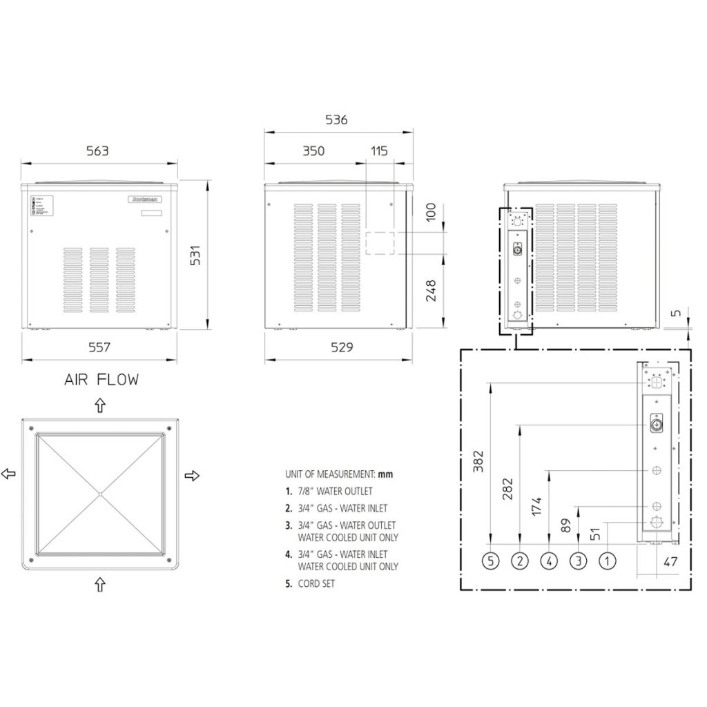 Scotsman MF27 Modular Flake Ice Machine C/W Xsafe - Ice2o Ice Machines ...